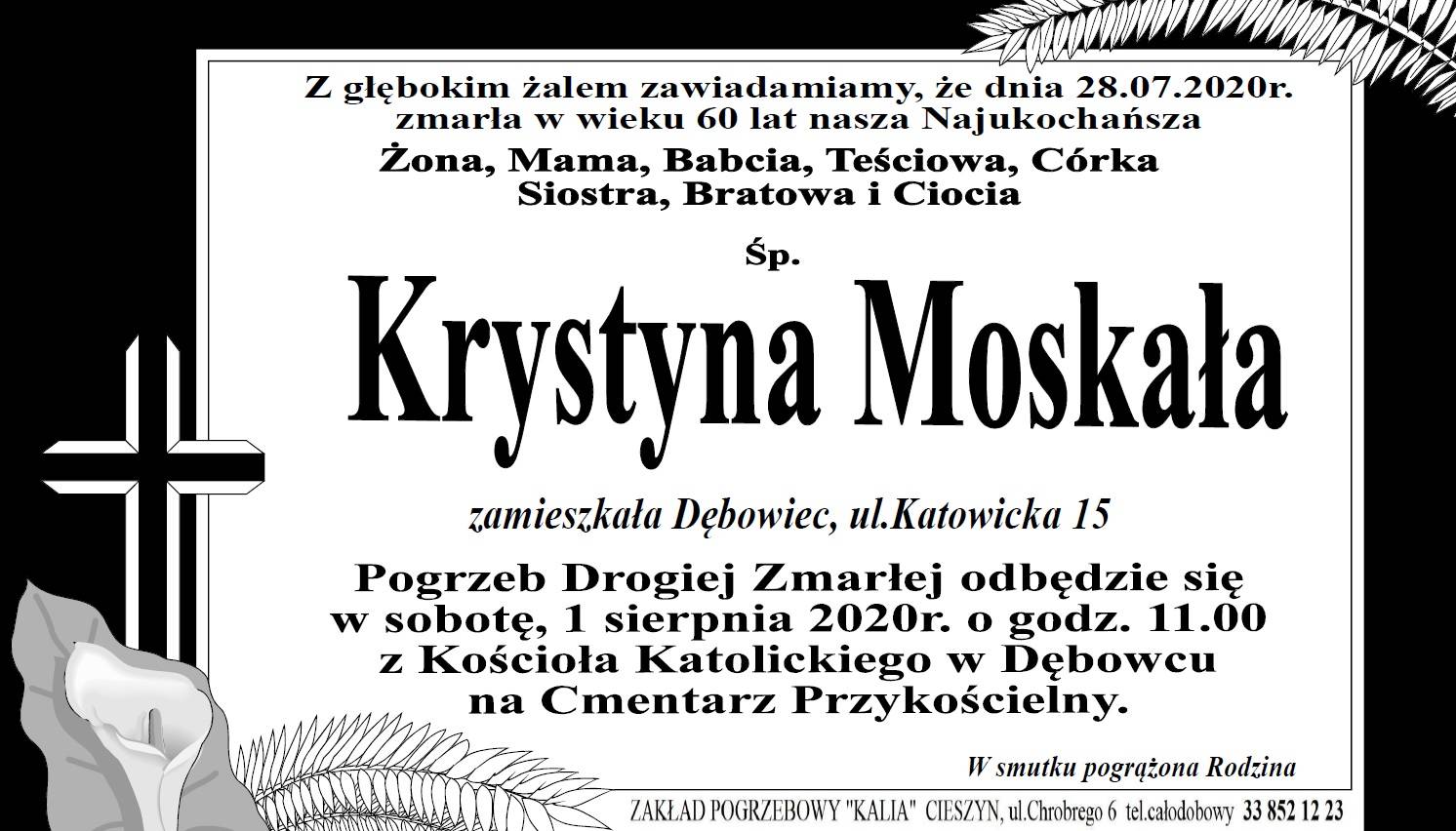 Zmarła Krystyna Moskala