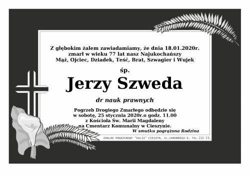 Zmarł śp. Jerzy Szweda